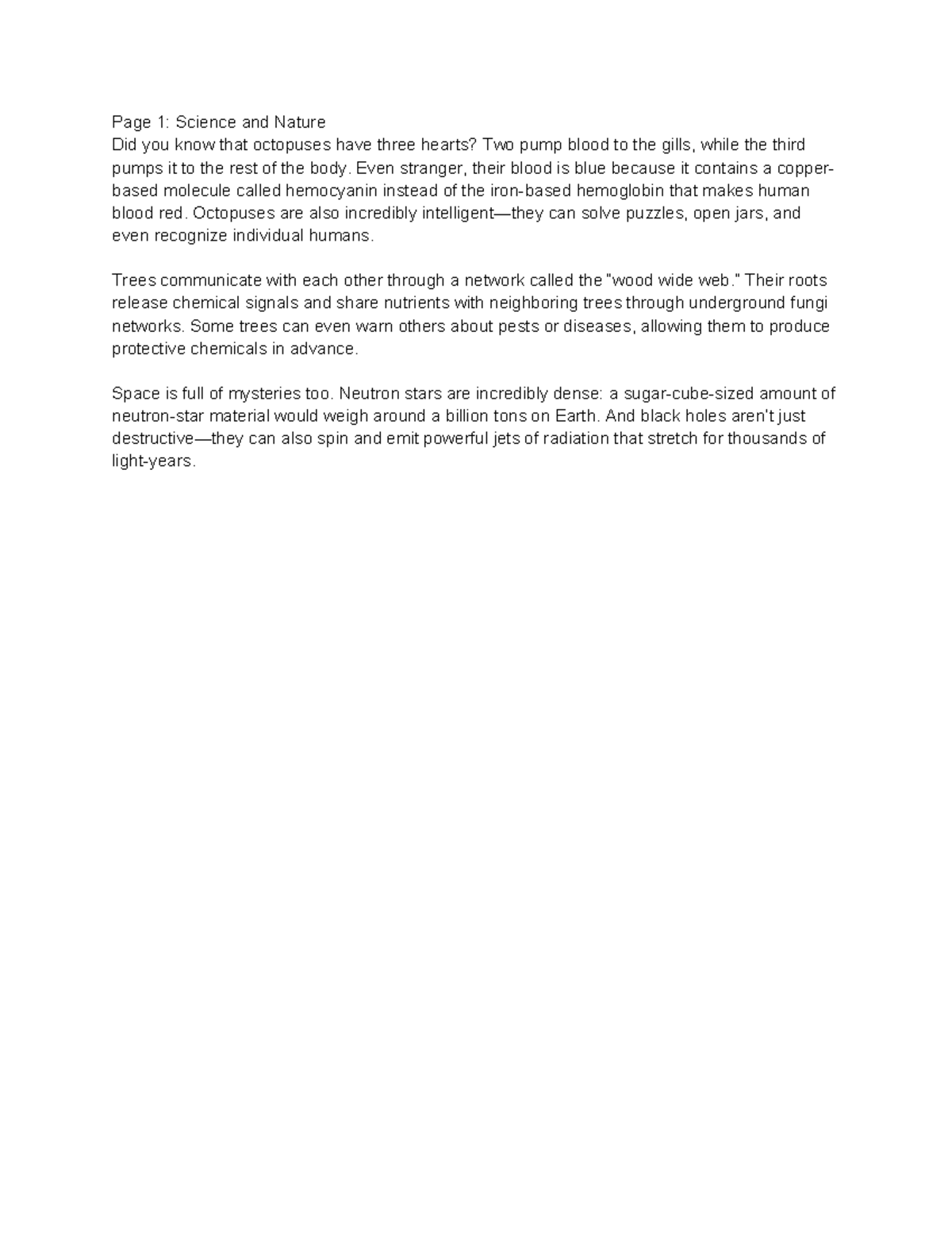 Science and Nature Insights: Fascinating Facts About Life and History ...