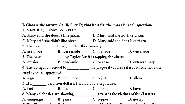 Friend Plus 8 - Practice Questions and Answers - Studocu