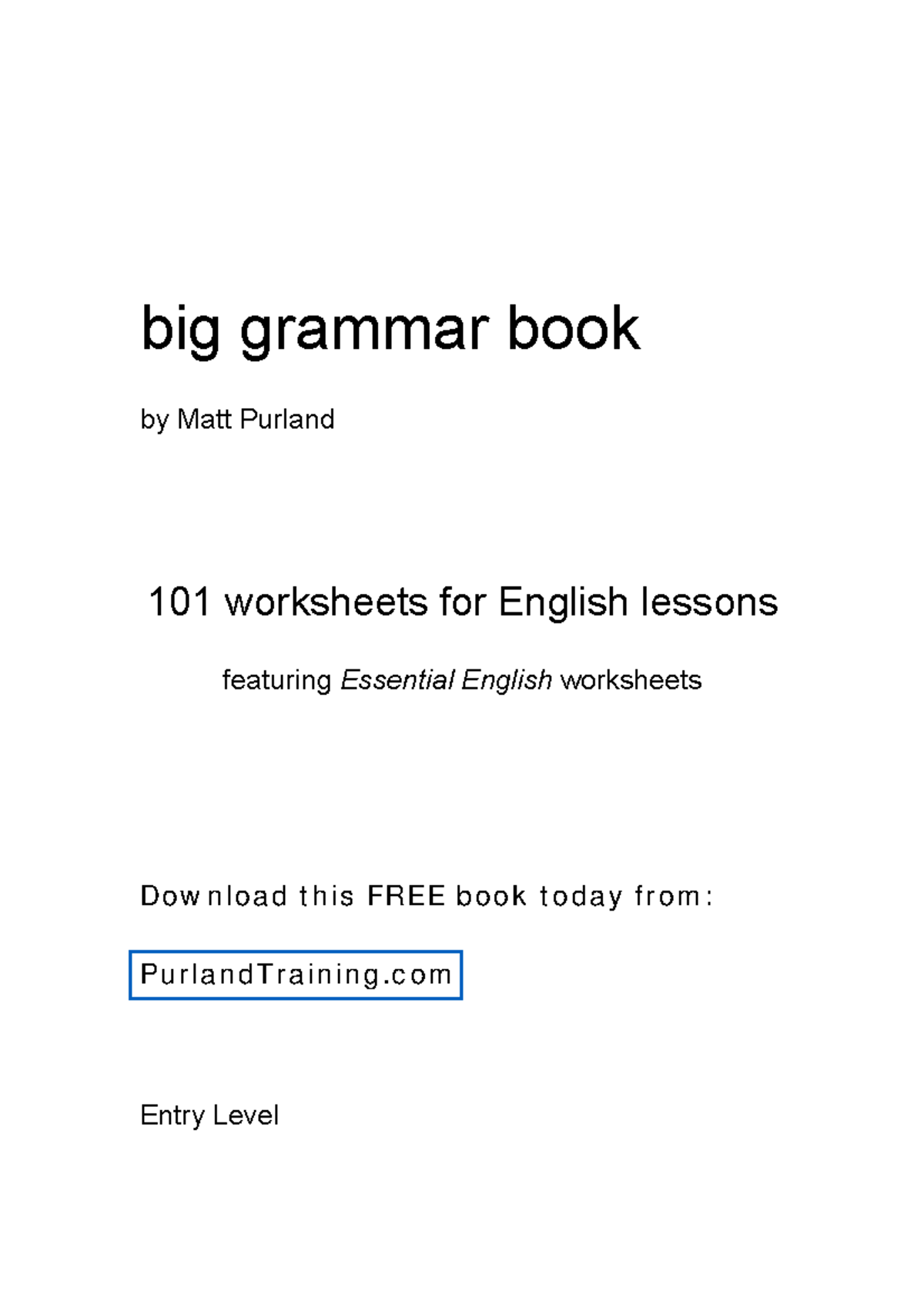 Big Grammar Book: Essential English Worksheets for Practice - Studocu