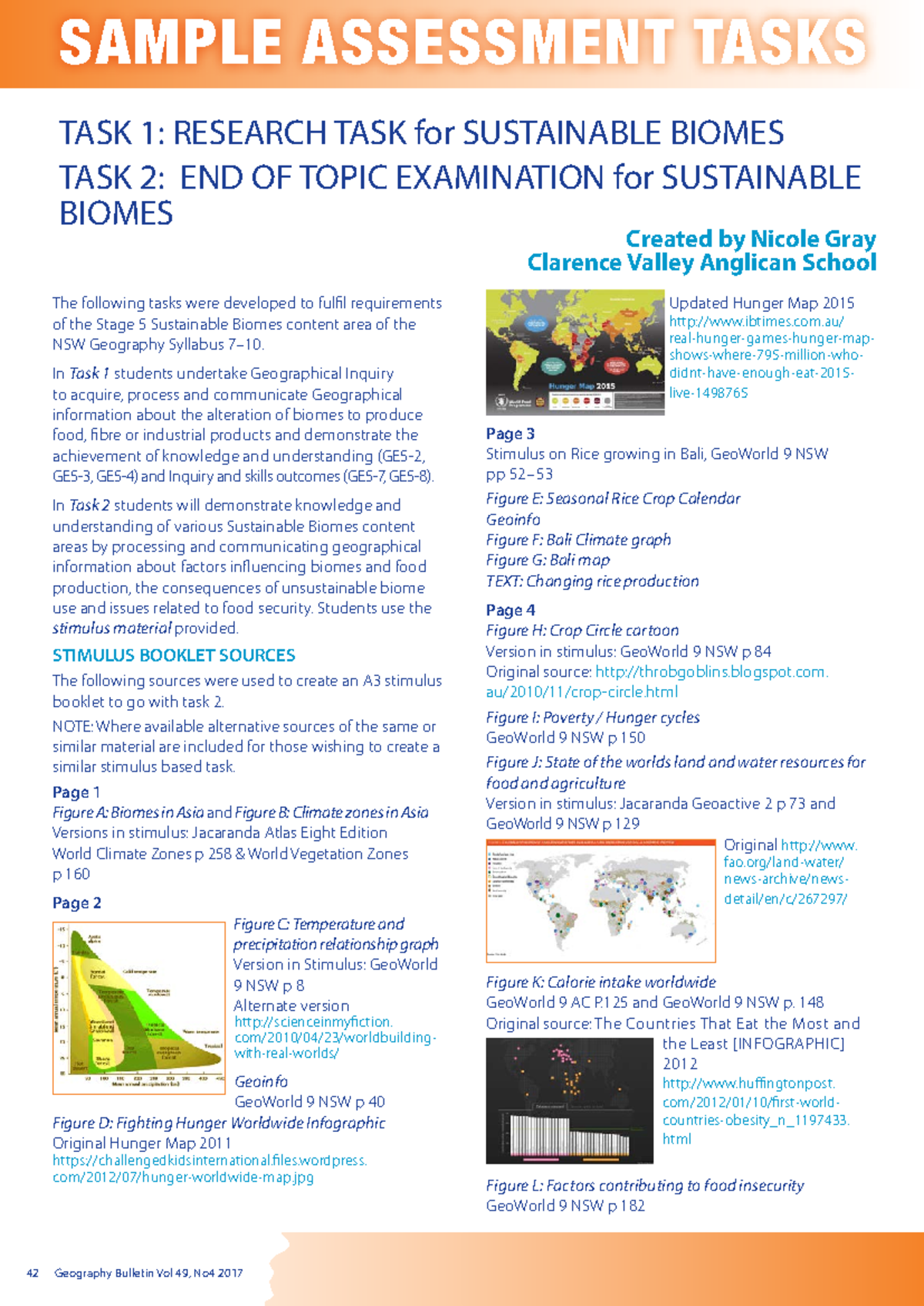 07 GTA NSW Geography Bulletin Issue 4 2017 Sample Tasks for Sustainable ...