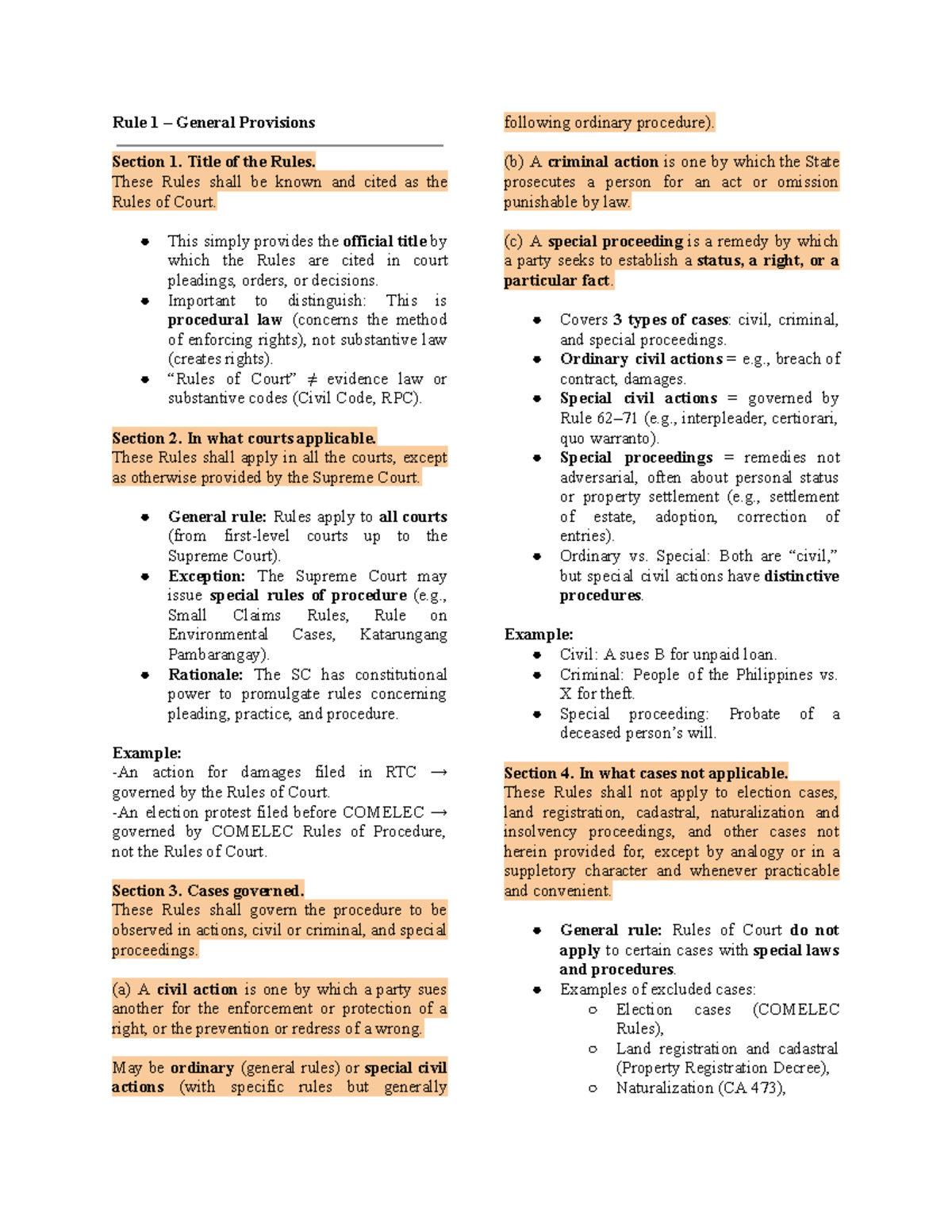 Civ Pro Rule 1-14: Comprehensive Overview of Court Procedures - Studocu