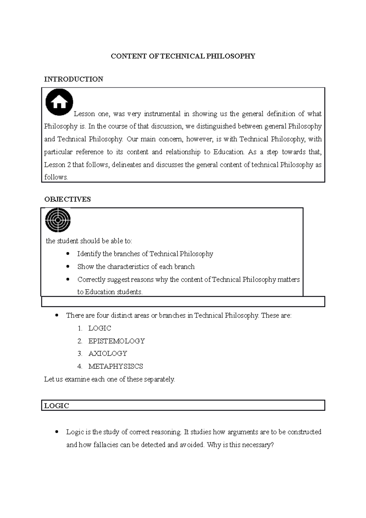 Technical Philosophy: Content Overview and Education Relevance - Studocu