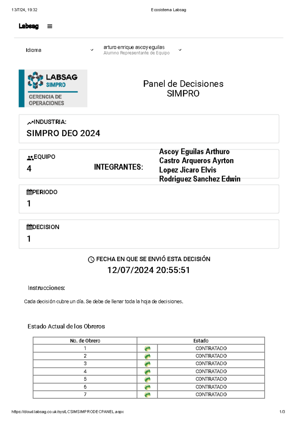 Simpro - Panel de Decisiones 1 (2024) - Studocu