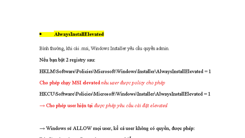 AlwaysInstallElevated: Windows Installer Misconfigurations and Risks ...