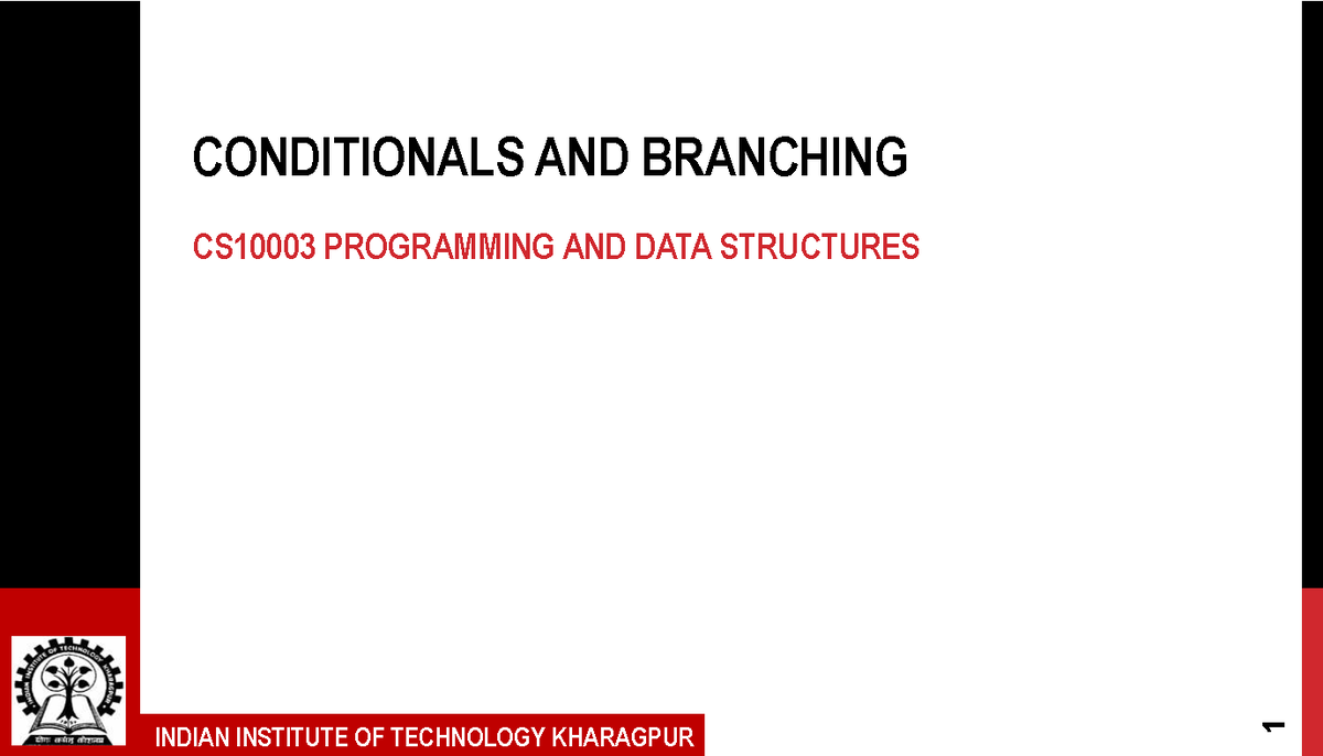 Conditionals and Branching in Programming (CS101) - Studocu