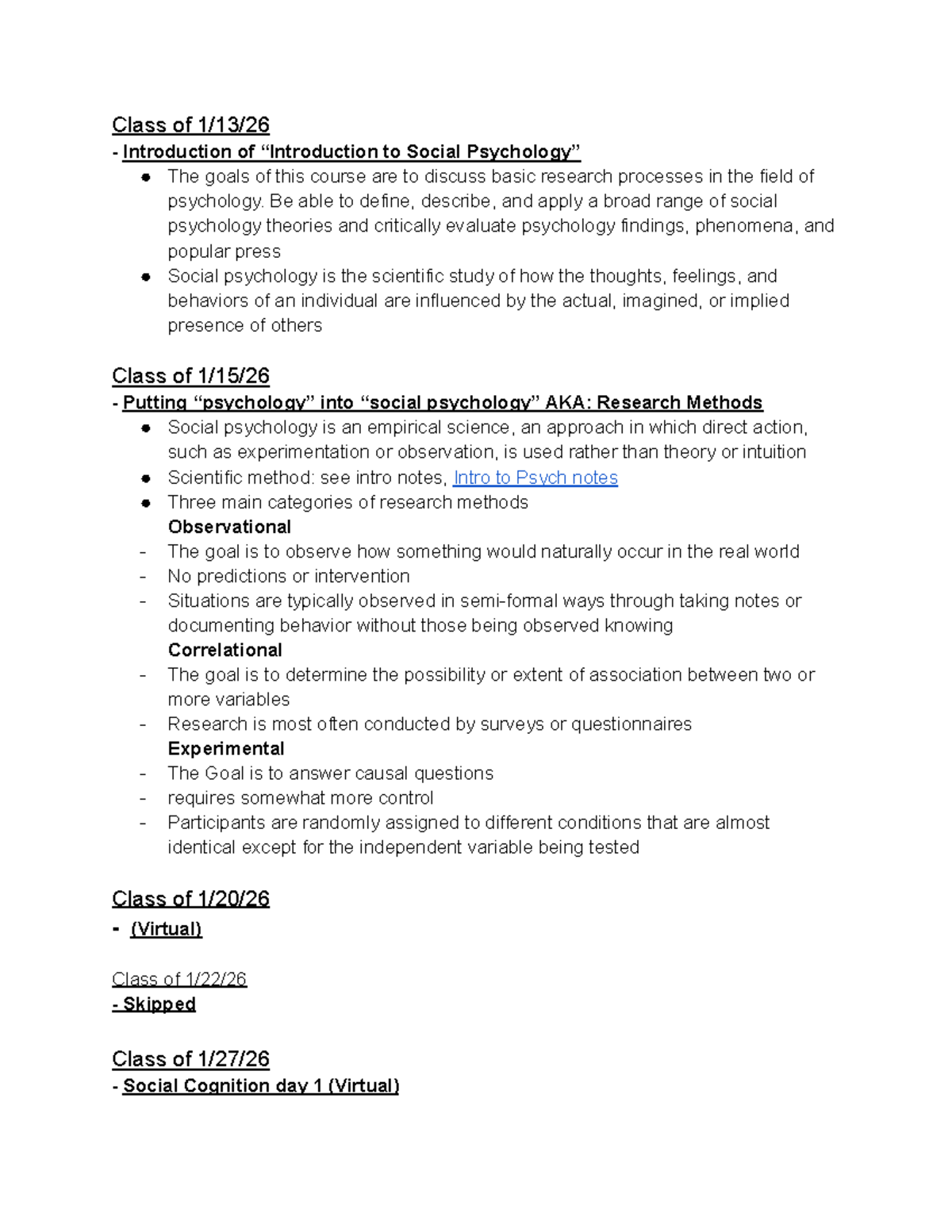 Lecture Notes: Introduction to Social Psychology - Studocu
