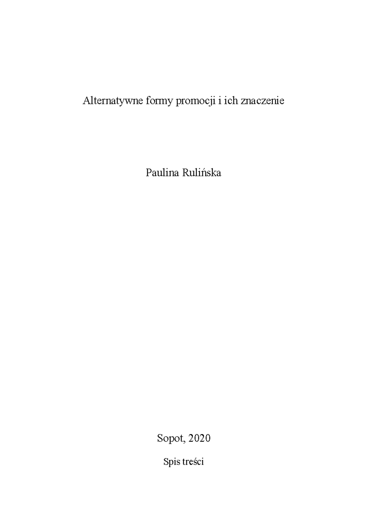 Alternatywne formy promocji w marketingu: znaczenie i rodzaje - Studocu