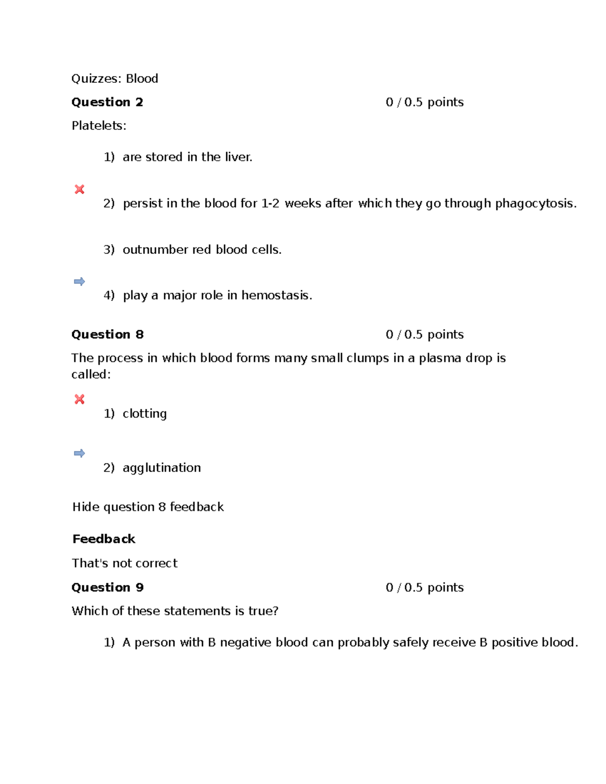 Quizzes: Blood and Platelets Overview (Quiz) - Studocu