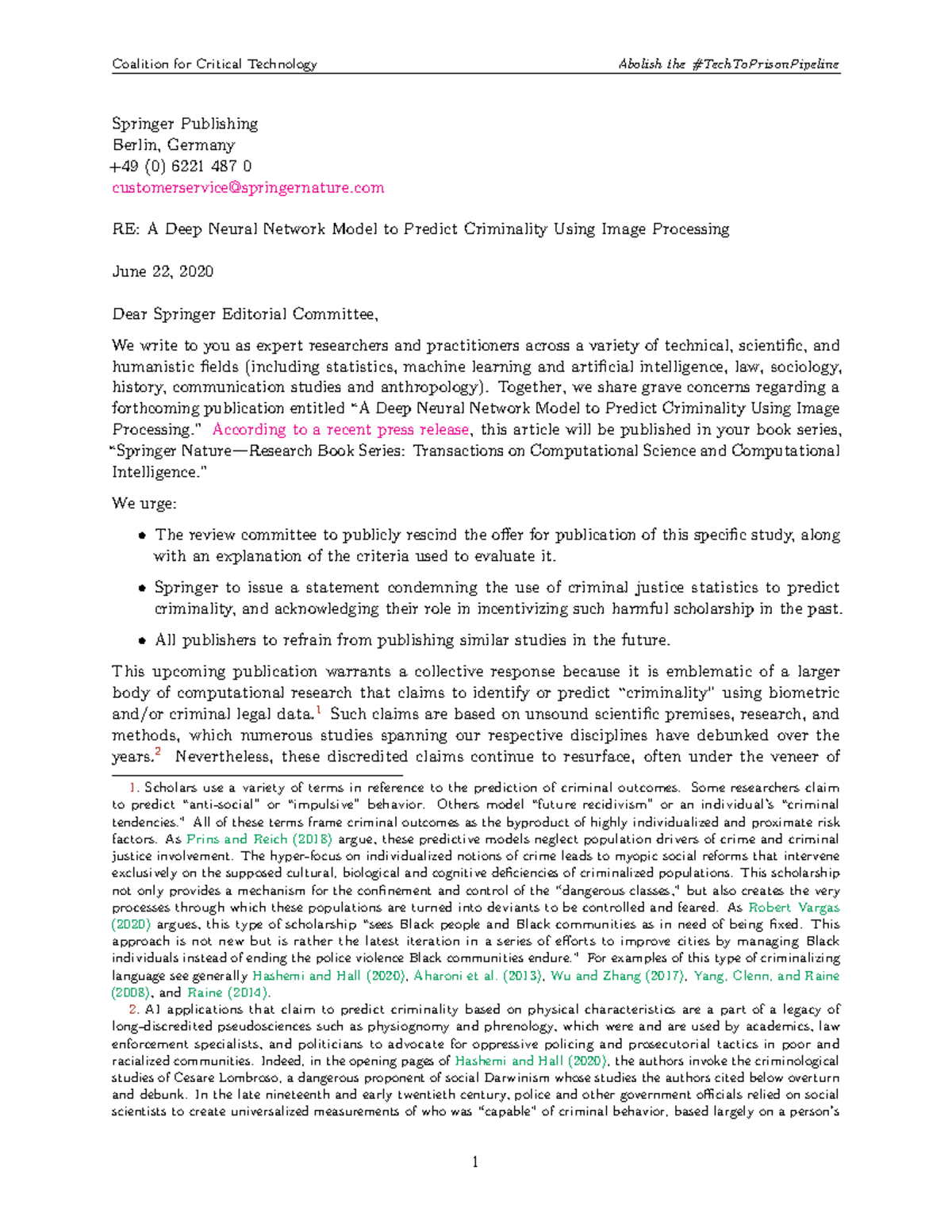 Abolish the Tech to Prison Pipeline: A Critical Analysis of AI Bias ...