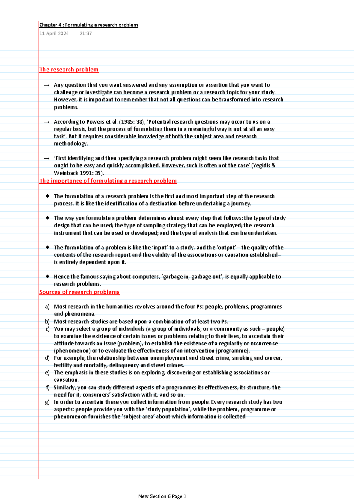 Chapter 4: Formulating a Research Problem - Key Concepts and Steps ...