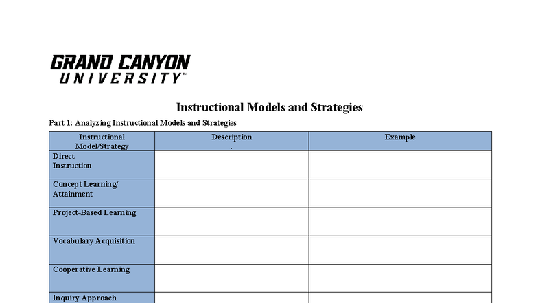 ELM 211 RS T5 Instructional Strategies - Instructional Models and ...