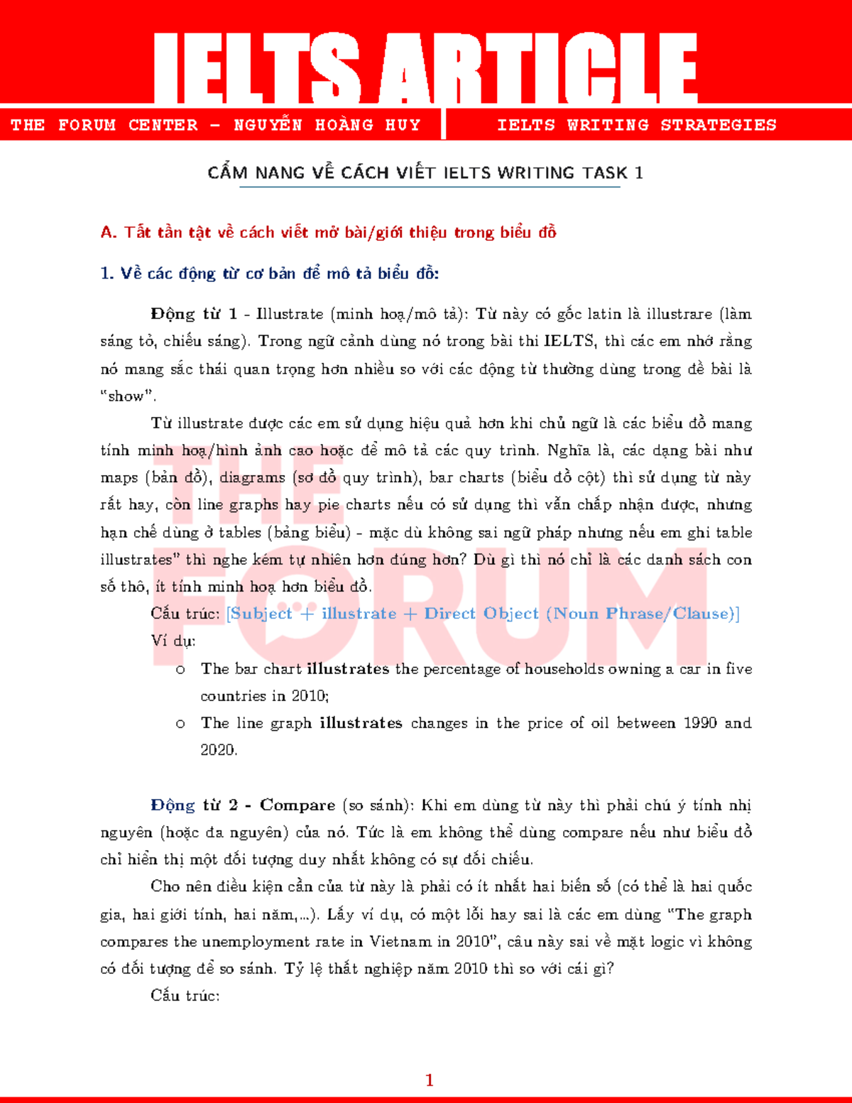 IELTS Writing Task 1 Strategies: Comprehensive Guide - Studocu