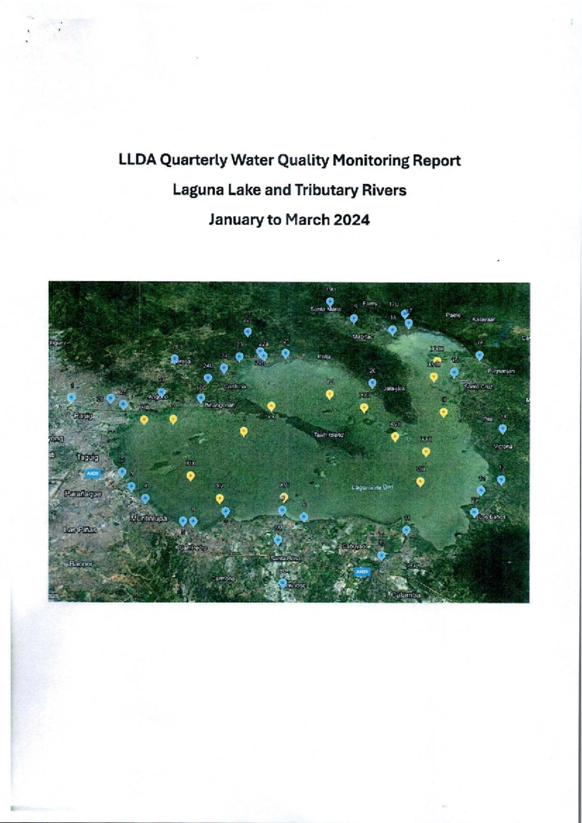 Q1 2024 - LLDA Water Quality Monitoring Report for Laguna Lake and ...