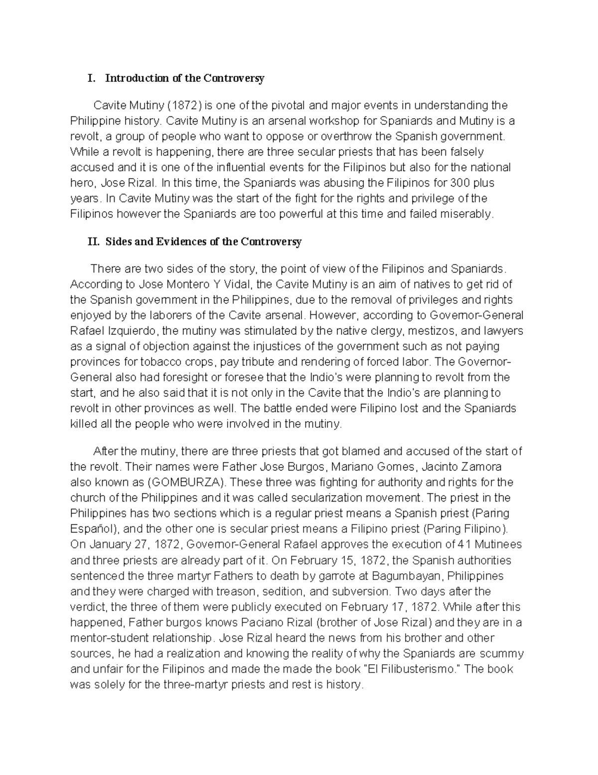 Etivac Mutiny - sdaad - I. Introduction of the Controversy Cavite ...