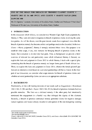 [Solved] Bam v Bhabha putative marriage case summary - Family law (LFM ...