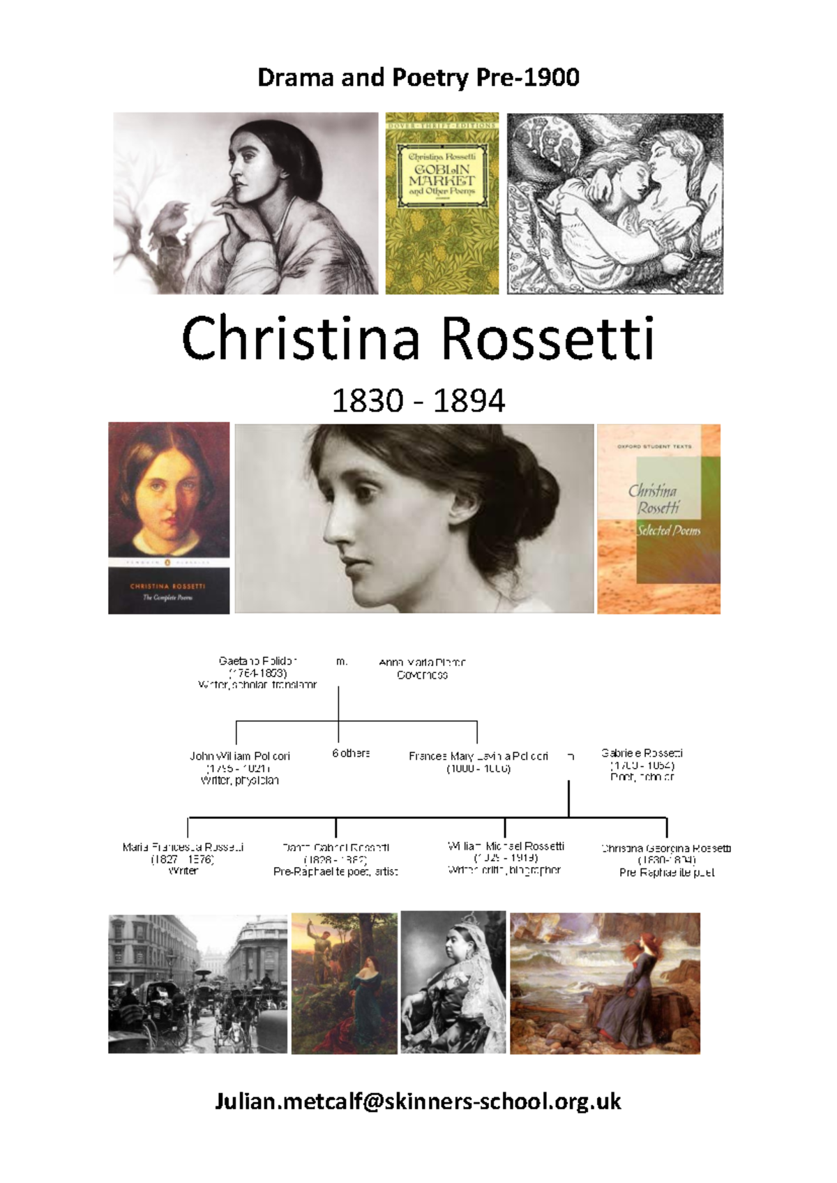 Christina Rossetti: A Comprehensive Study Guide (ENG 101) - Studocu