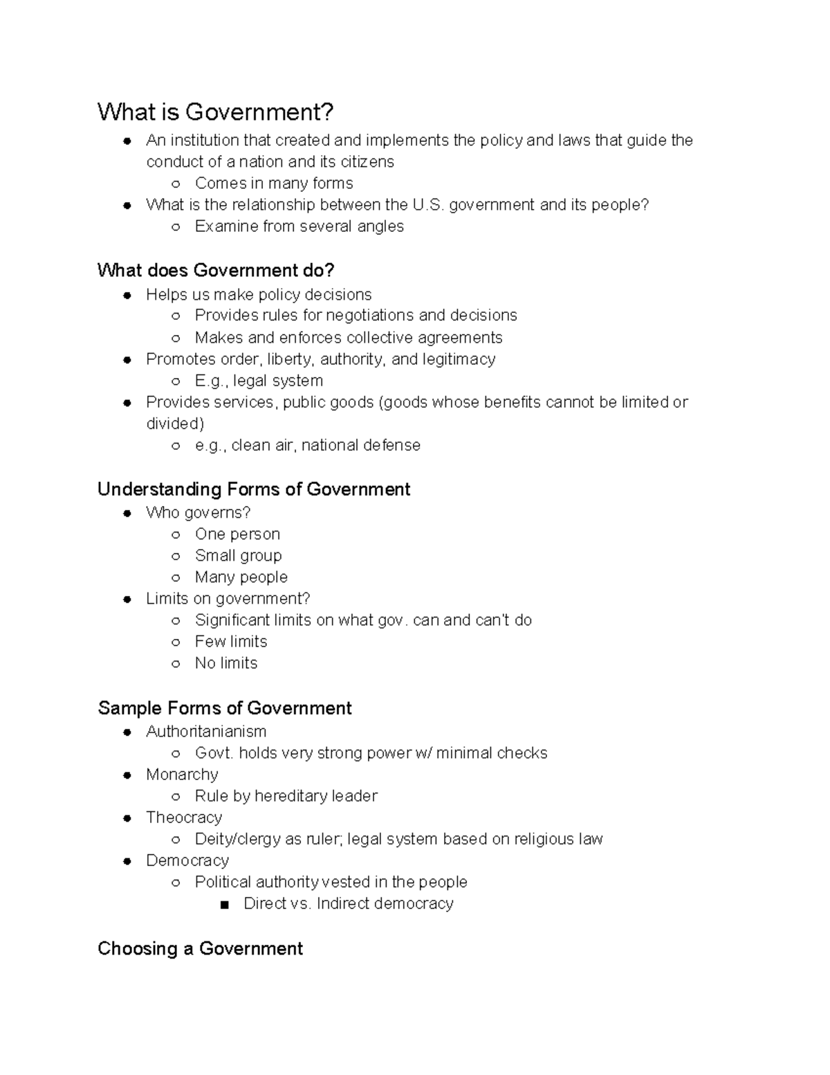 Understanding Government: Forms, Functions, and Democracy (POL101 ...