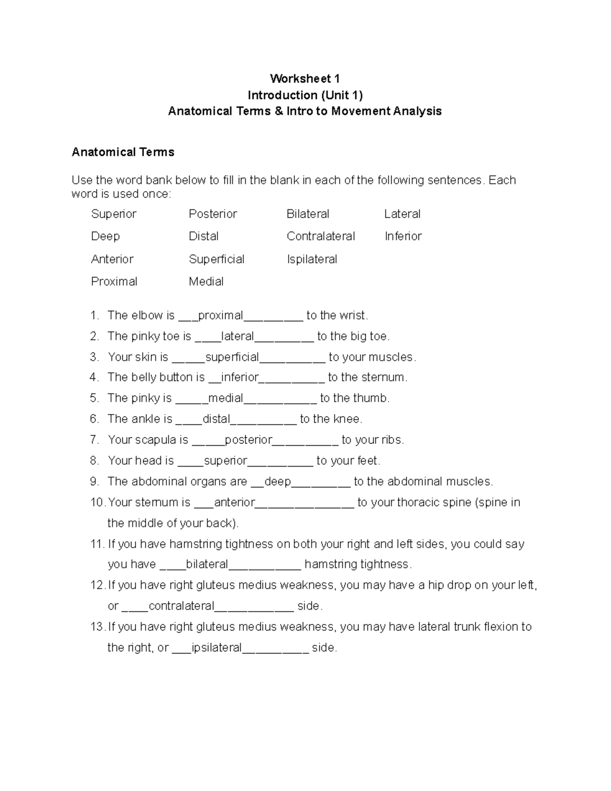 KNES 217 Worksheet 1: Intro to Anatomical Terms & Movement Analysis ...