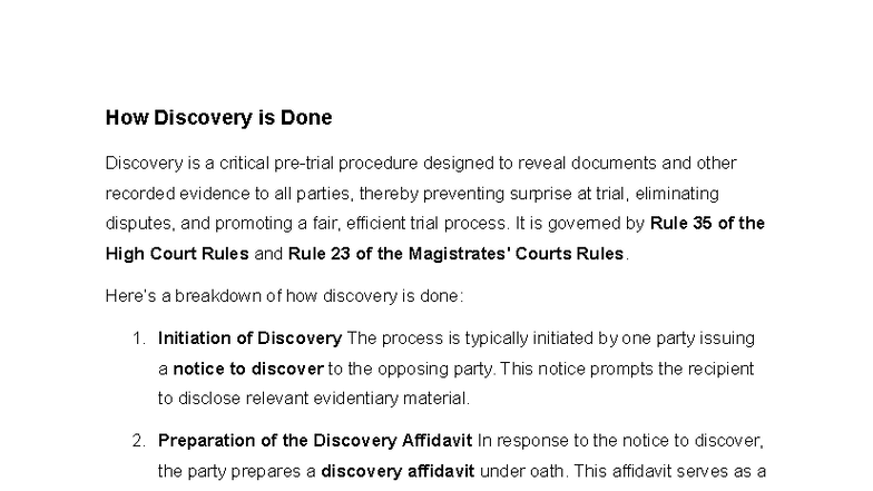 Understanding the Discovery Process: A Guide to Rules HC 35 & MC 23 ...