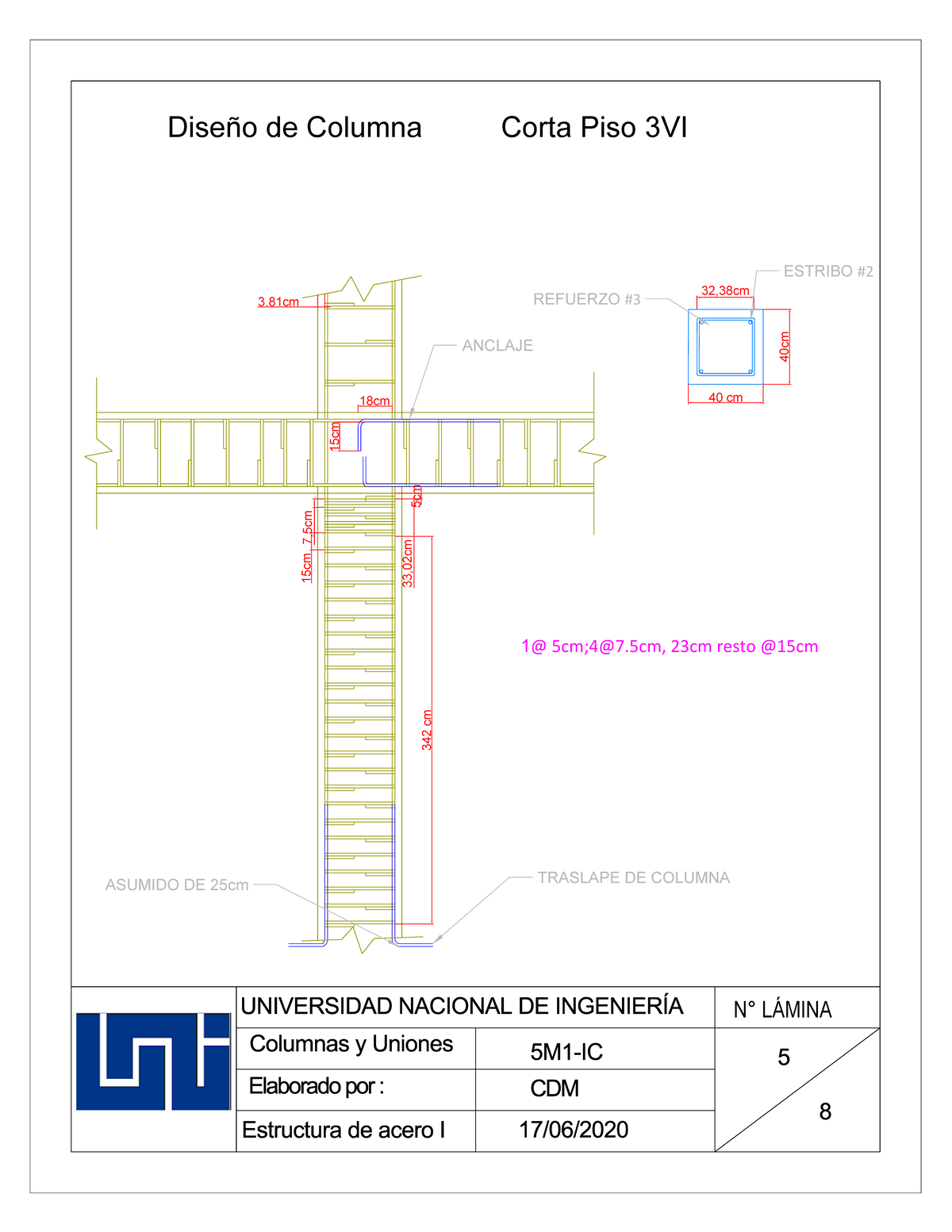 Calculo de columnas de edificio de 3 plantas - Análisis Estructural 1 ...