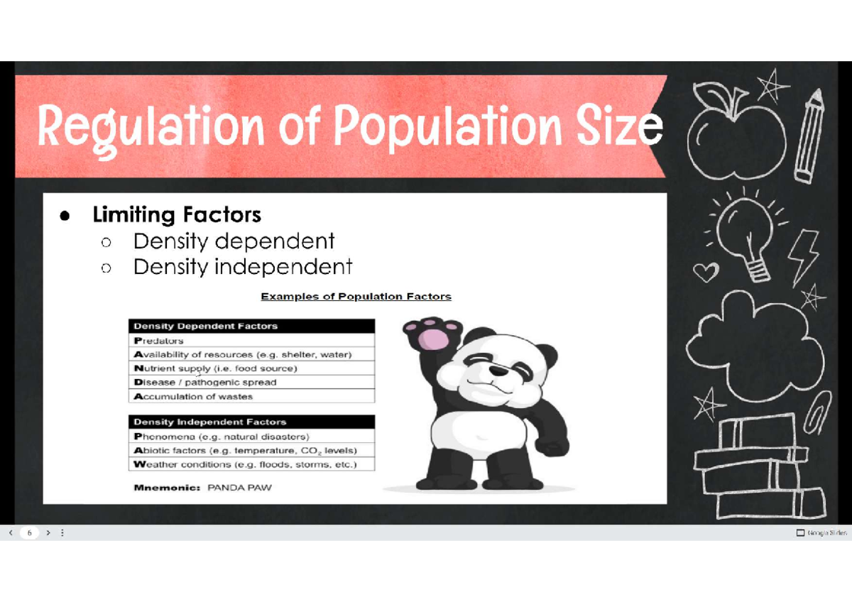 Regulation of Population Size: Limiting Factors Overview (Course Code ...