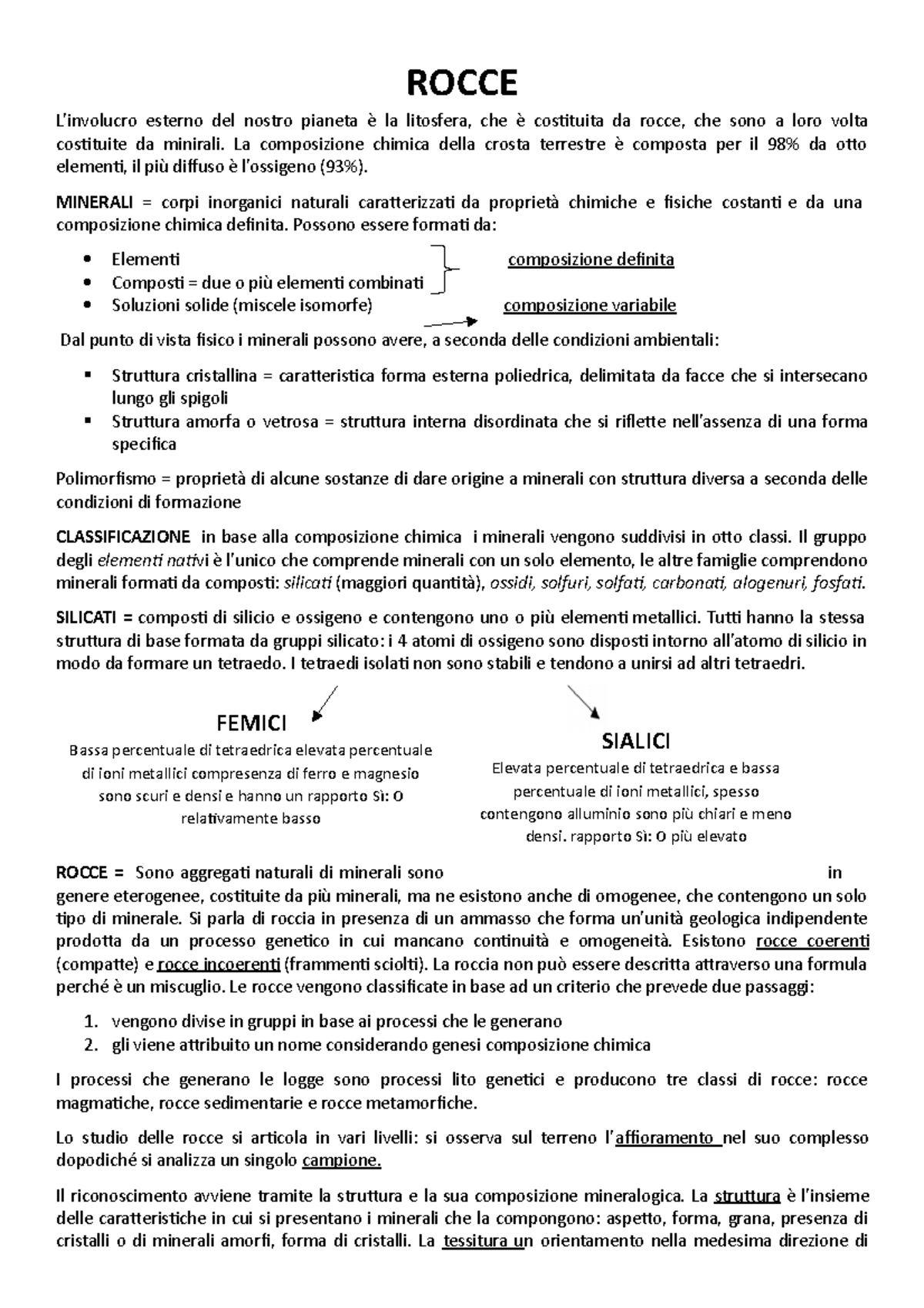 Rocce - maturita - ROCCE L’involucro esterno del nostro pianeta è la ...