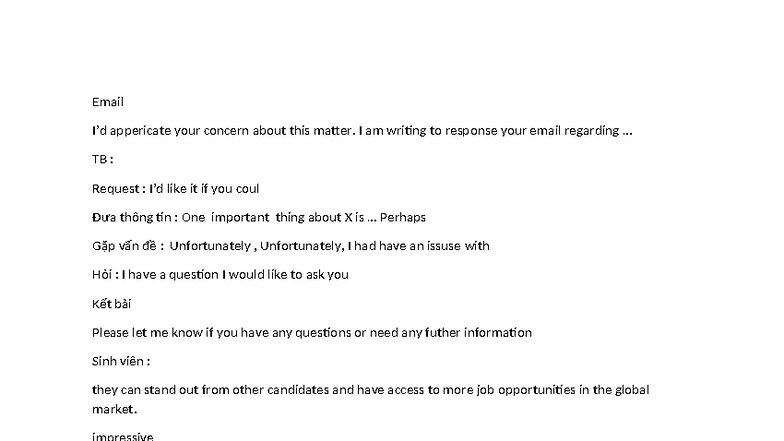Email - Essay Notes on Communication and Career Development - Studocu