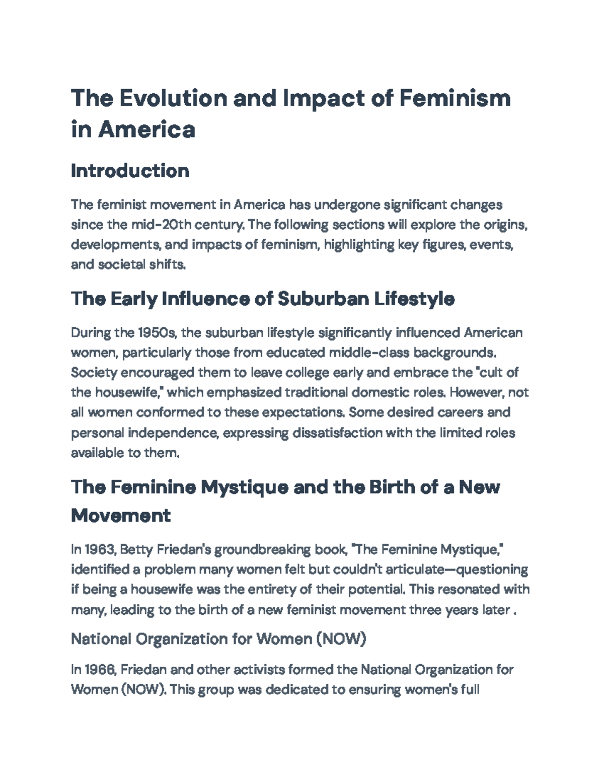 The Evolution and Impact of Feminism in America: A Historical Overview ...