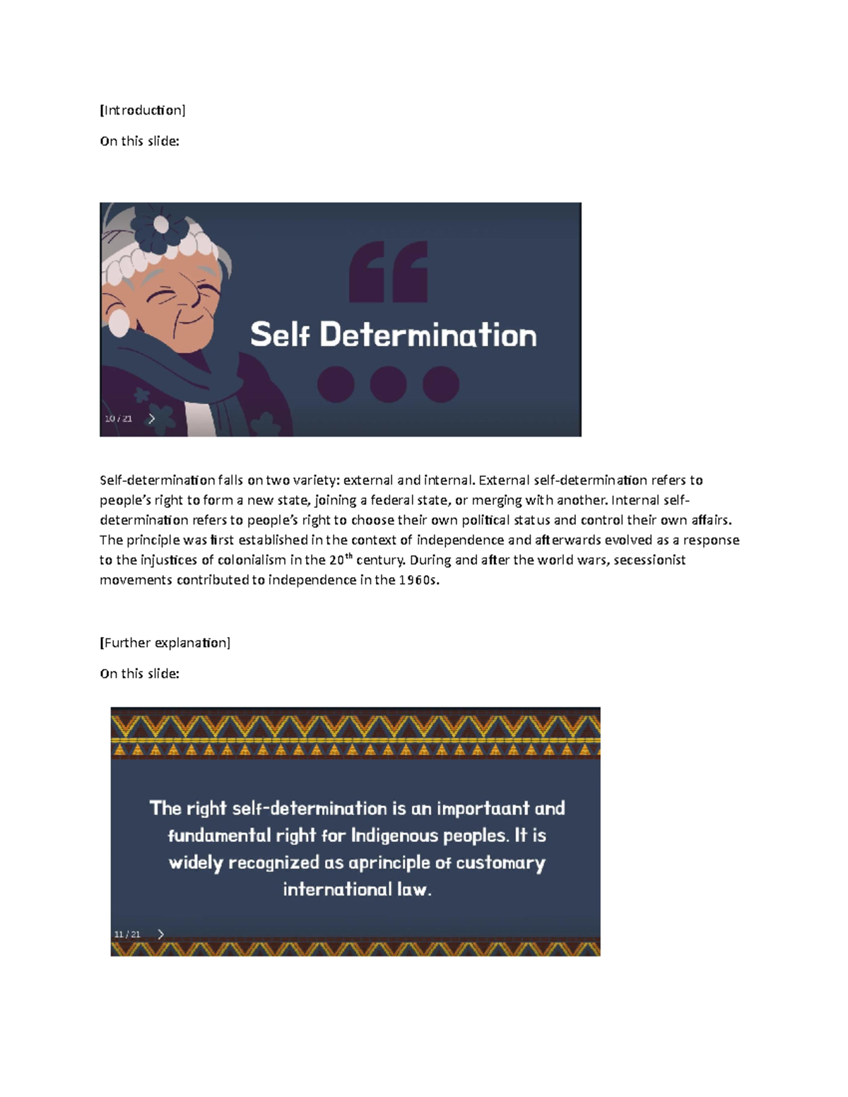 UNDRIP & Self-Determination: An Overview of Indigenous Rights - Studocu