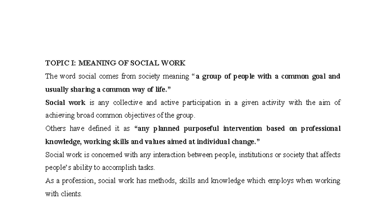 Social Work Theory & Practice (SWK 3): Understanding Social Work ...