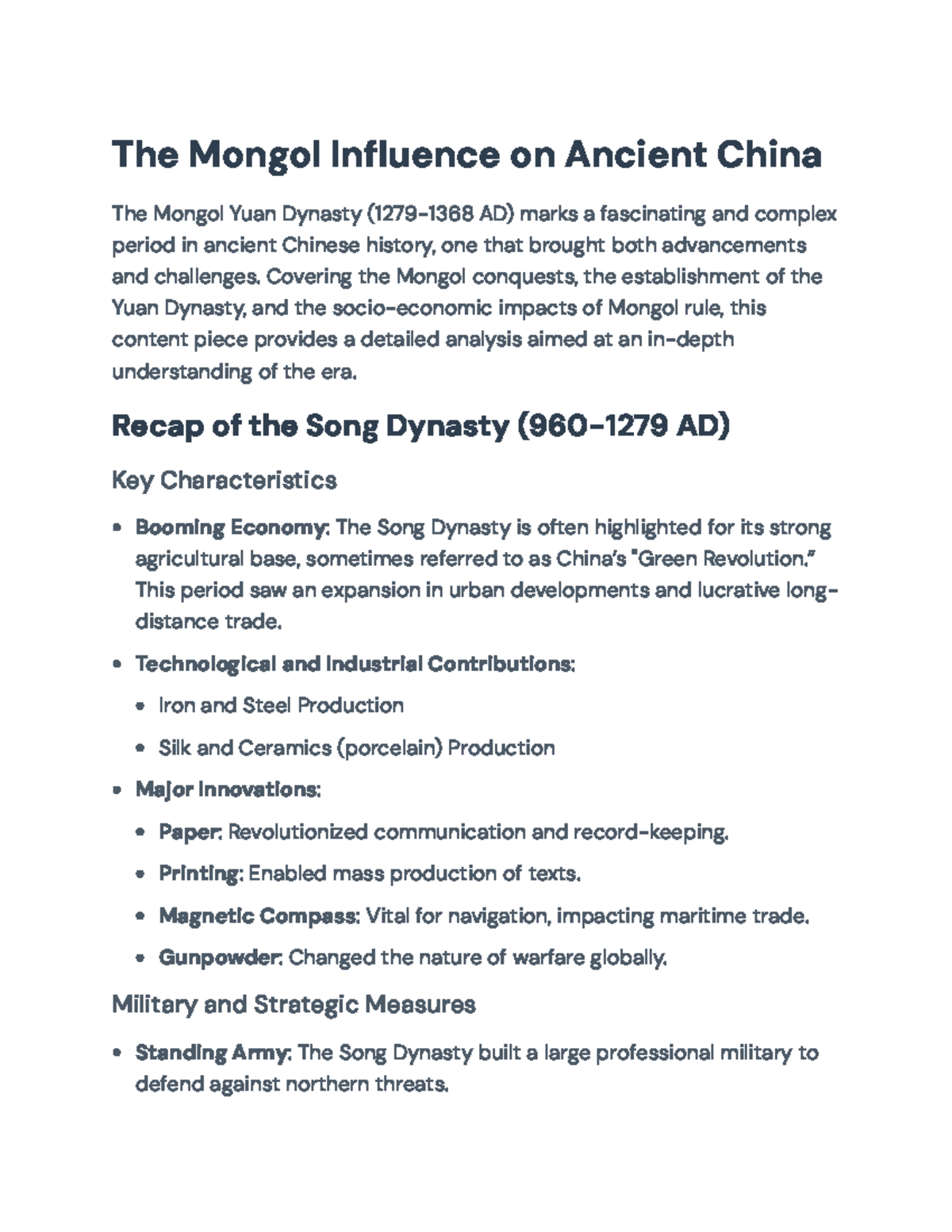 The Mongol Influence on Ancient China: Yuan Dynasty Insights and ...