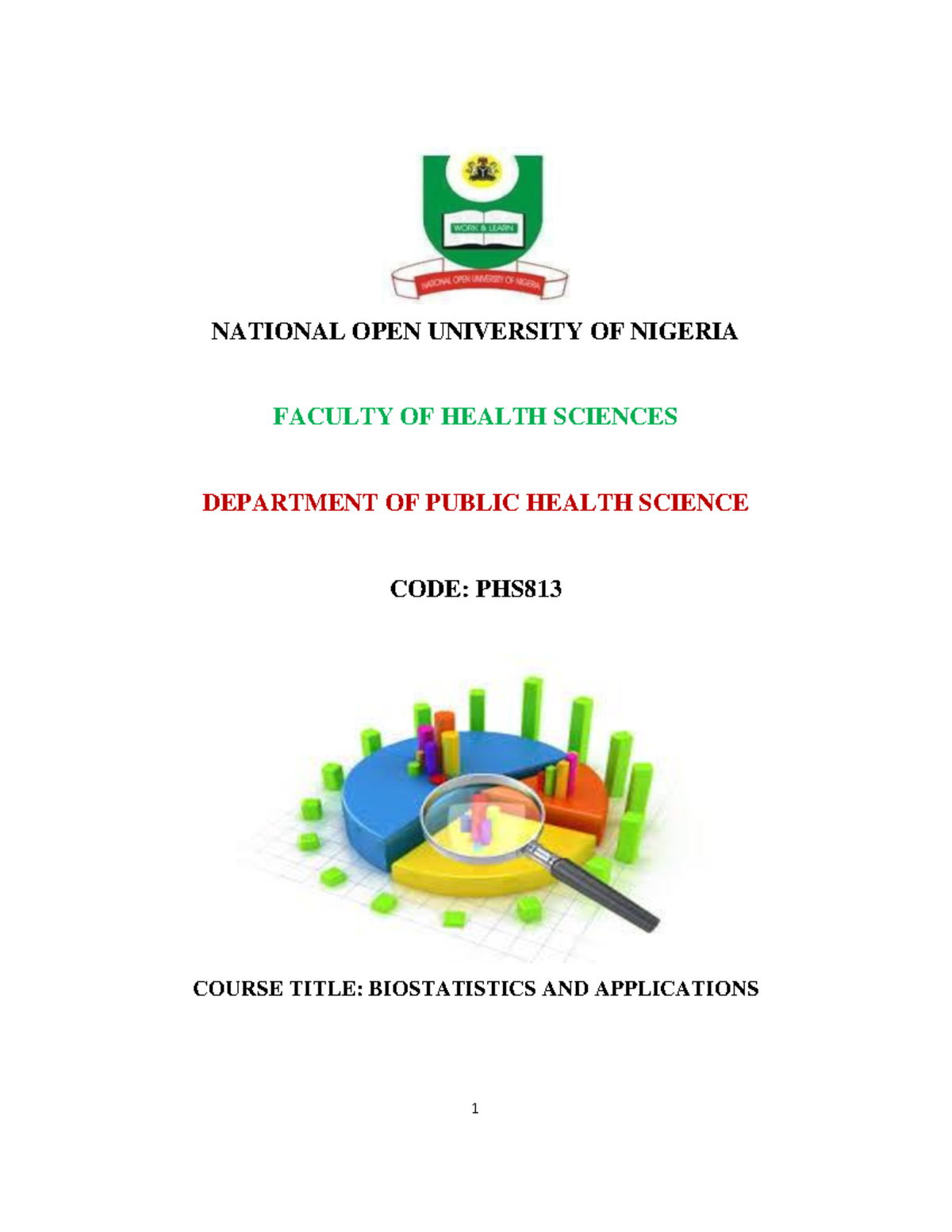 PHS 813: Comprehensive Guide to Biostatistics and Applications - Studocu