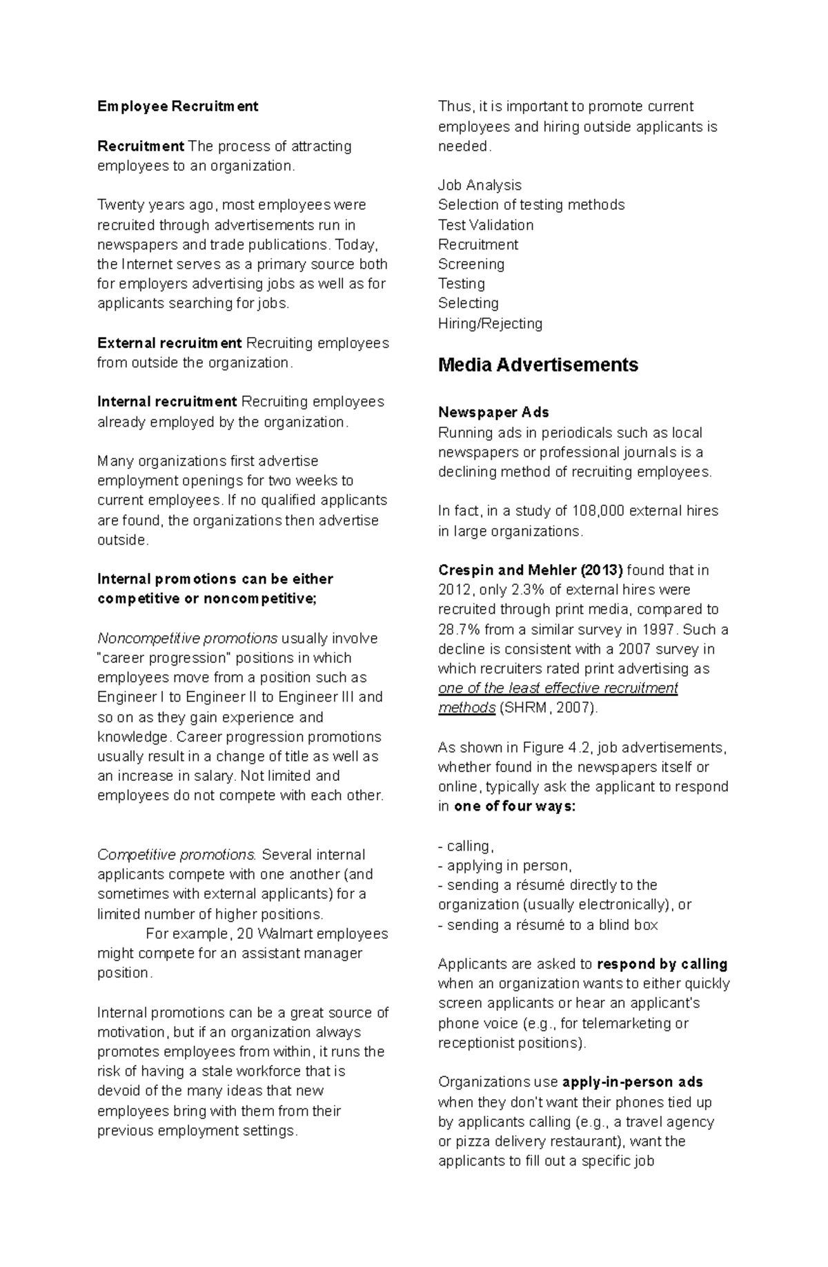 Employee Recruitment Strategies: Insights from I/O Psychology (PSY 301 ...
