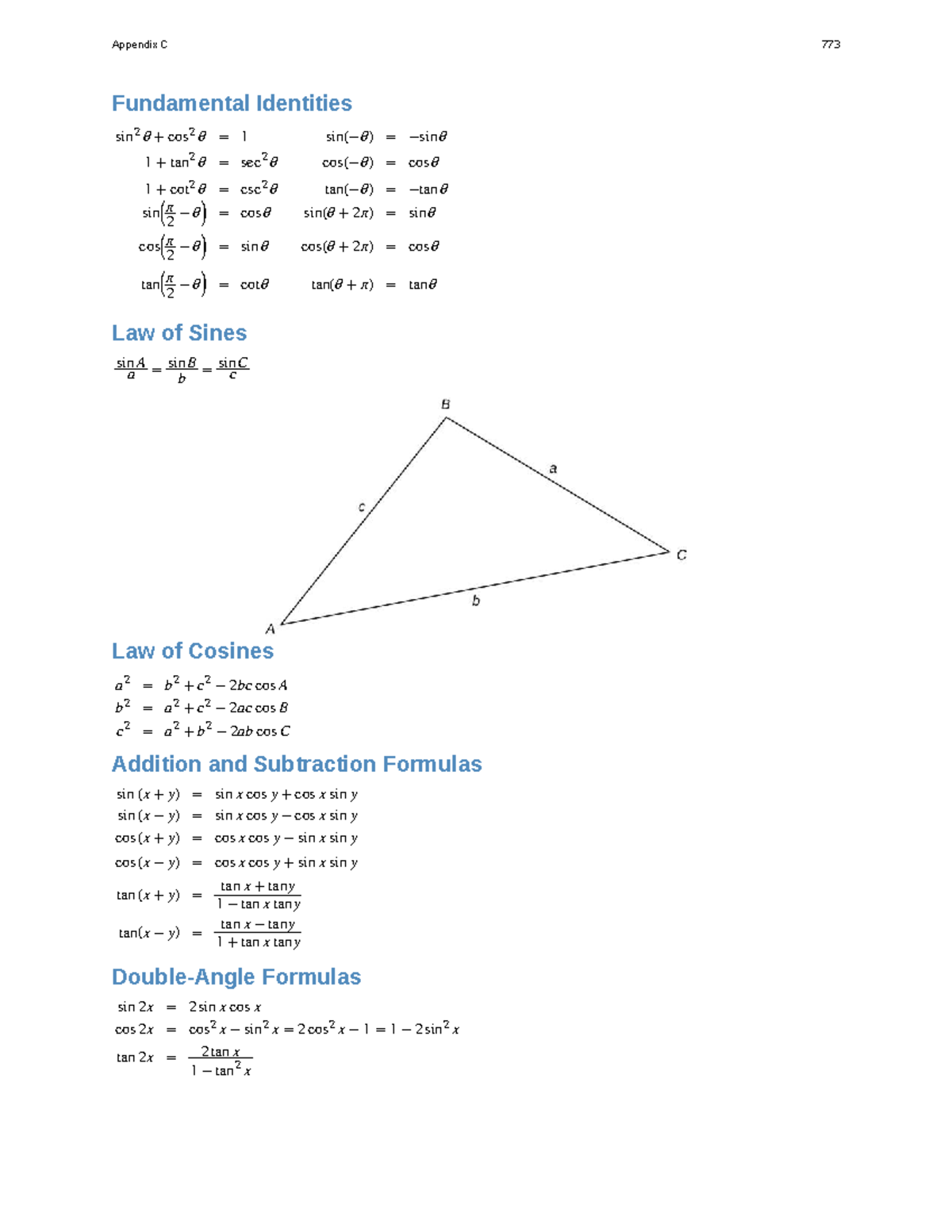Calculus Volume 1 - Part 3: Fundamental Trig Identities & Formulas ...