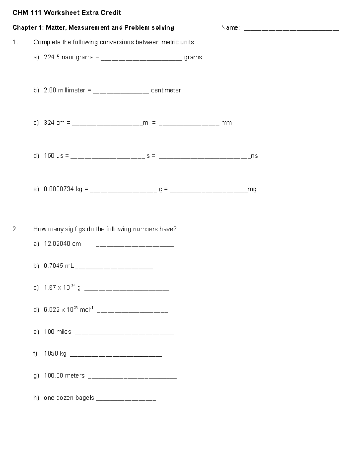 1 EC 2019-1 - Xtra Credit - Chapter 1: Matter, Measurement and Problem ...