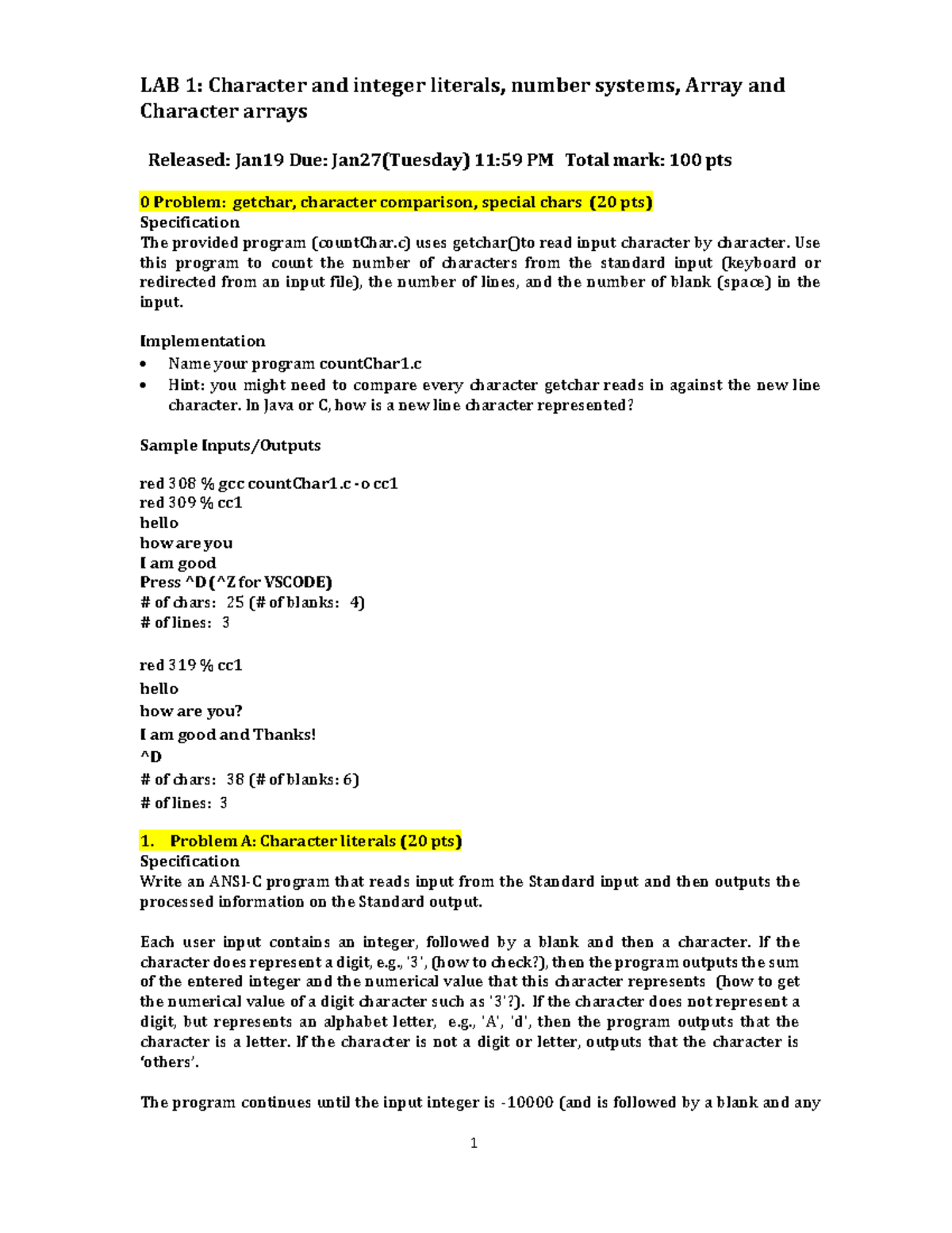 EECS2031-W26 Lab 1: Character Literals, Number Systems, and Arrays ...