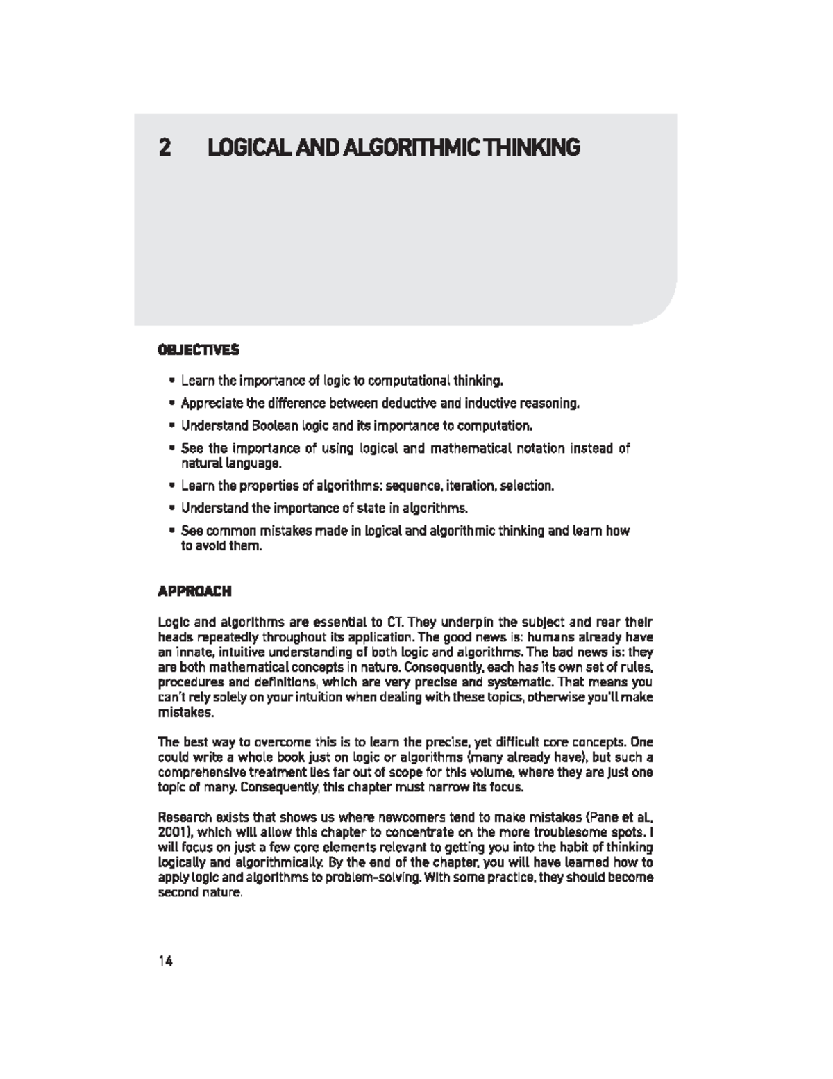Lecture II Logical and Algorithmic Thinking - 2 LOGICAL AND ALGORITHMIC THINKING OBJECTIVES ...
