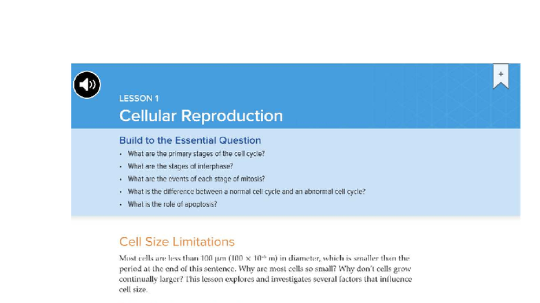 SC.912.L.16.14 Cellular Reproduction: The Cell Cycle & Regulation ...