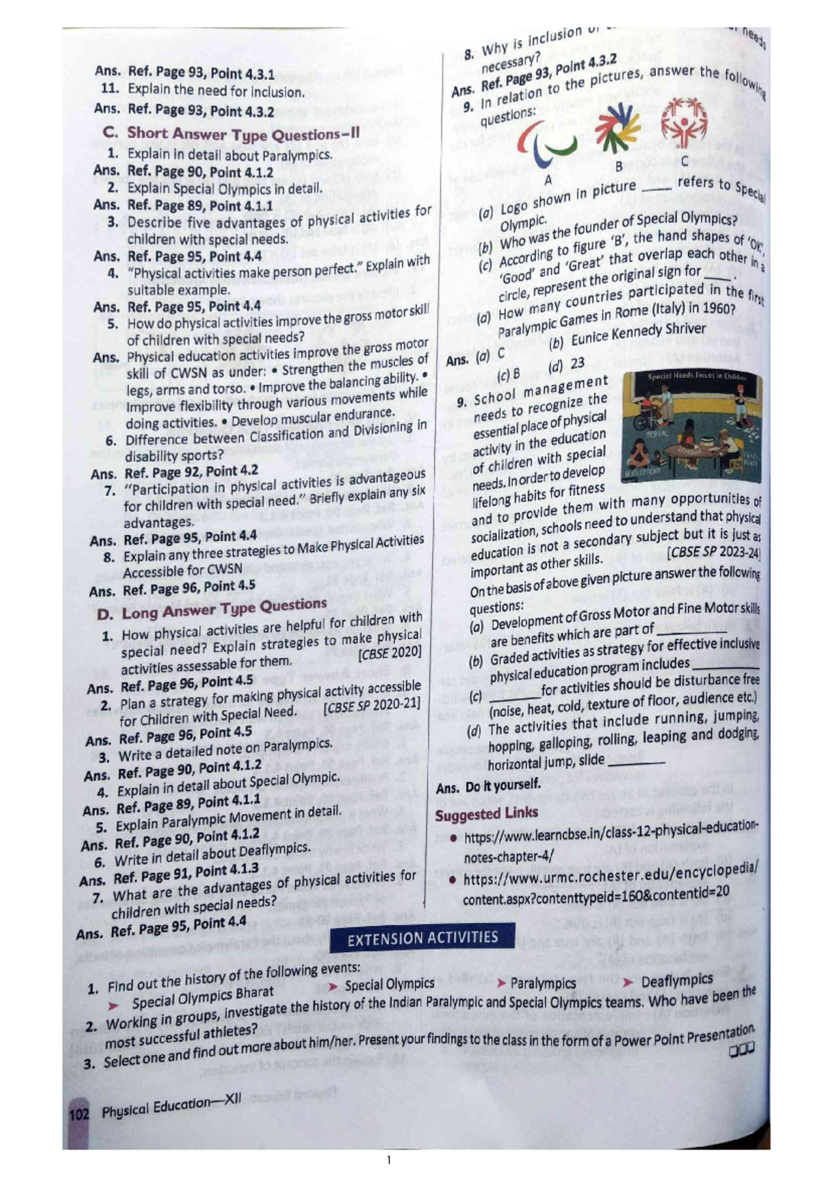 SP 8: Inclusion Needs and Benefits of Physical Activities for CWSN ...