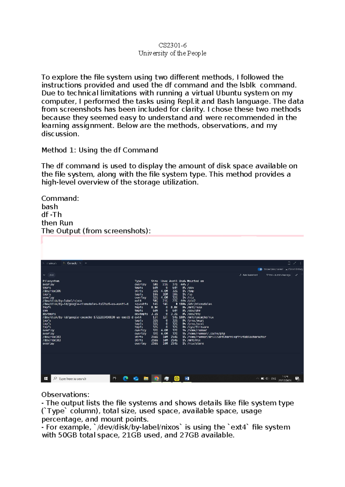 CS2301-AW6 - CS2301 writing Assignment 6 - CS2301- University of the ...