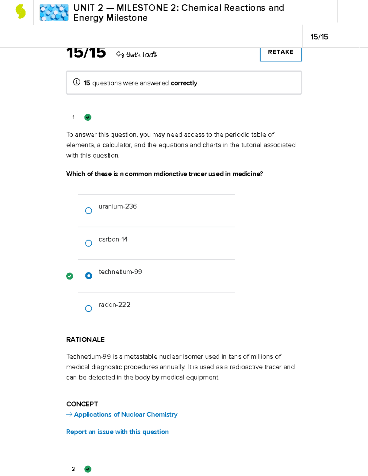 Unit 2 Milestone: Understanding Chemical Reactions and Energy - Studocu