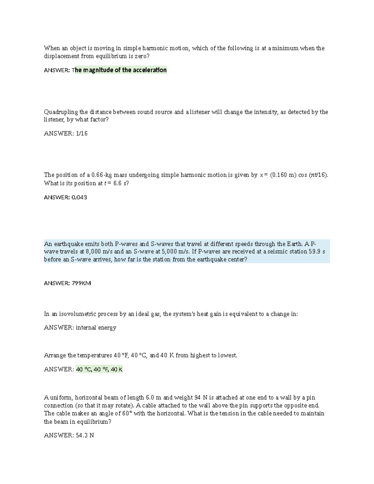 430213853 Physics Exam 50 60 Legit 2 - When an object is moving in ...