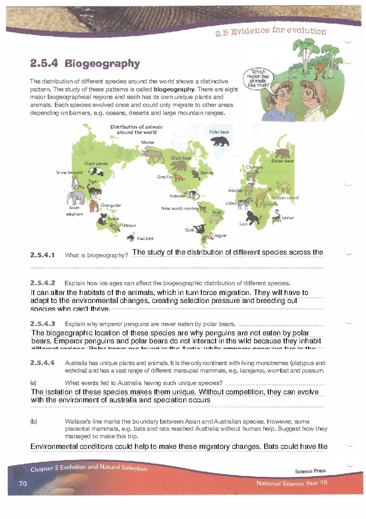 2.5.4 Biogeography: Patterns of Species Distribution and Evolution ...