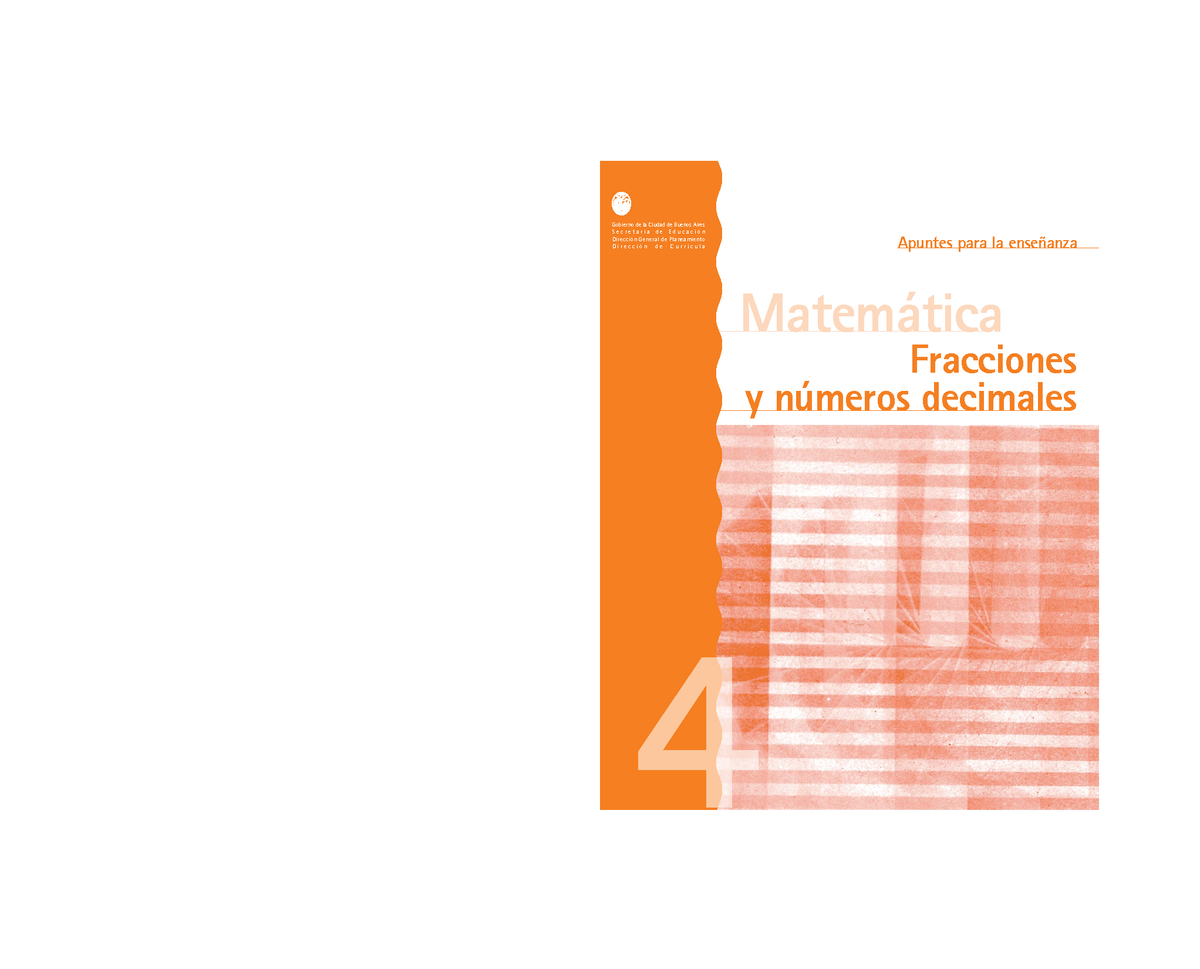 Matemática 4to Grado: Apuntes sobre Fracciones y Números Decimales ...