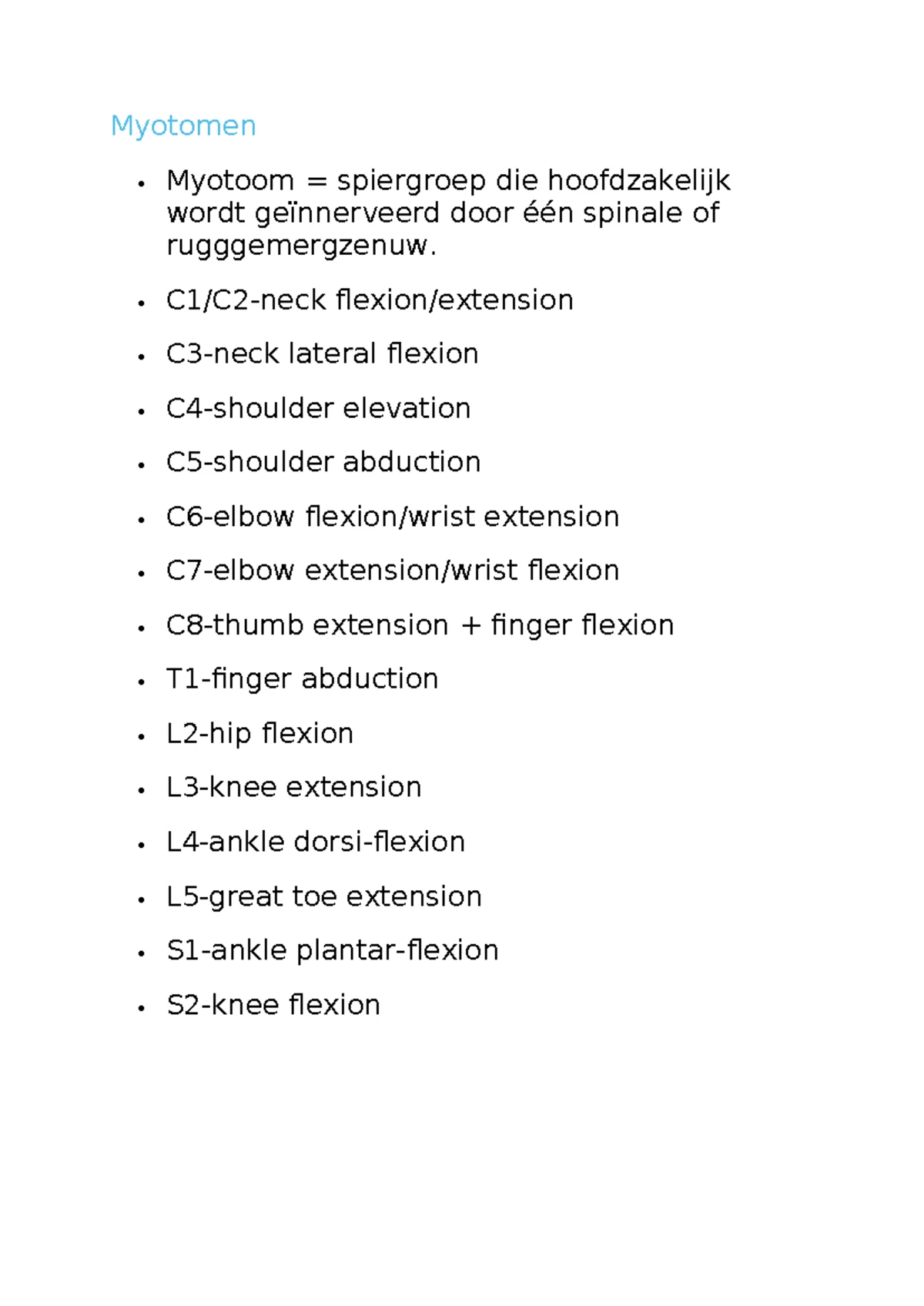 Anatomie van de schouderbewegingen en aanhechtingen - Studiehandleiding ...
