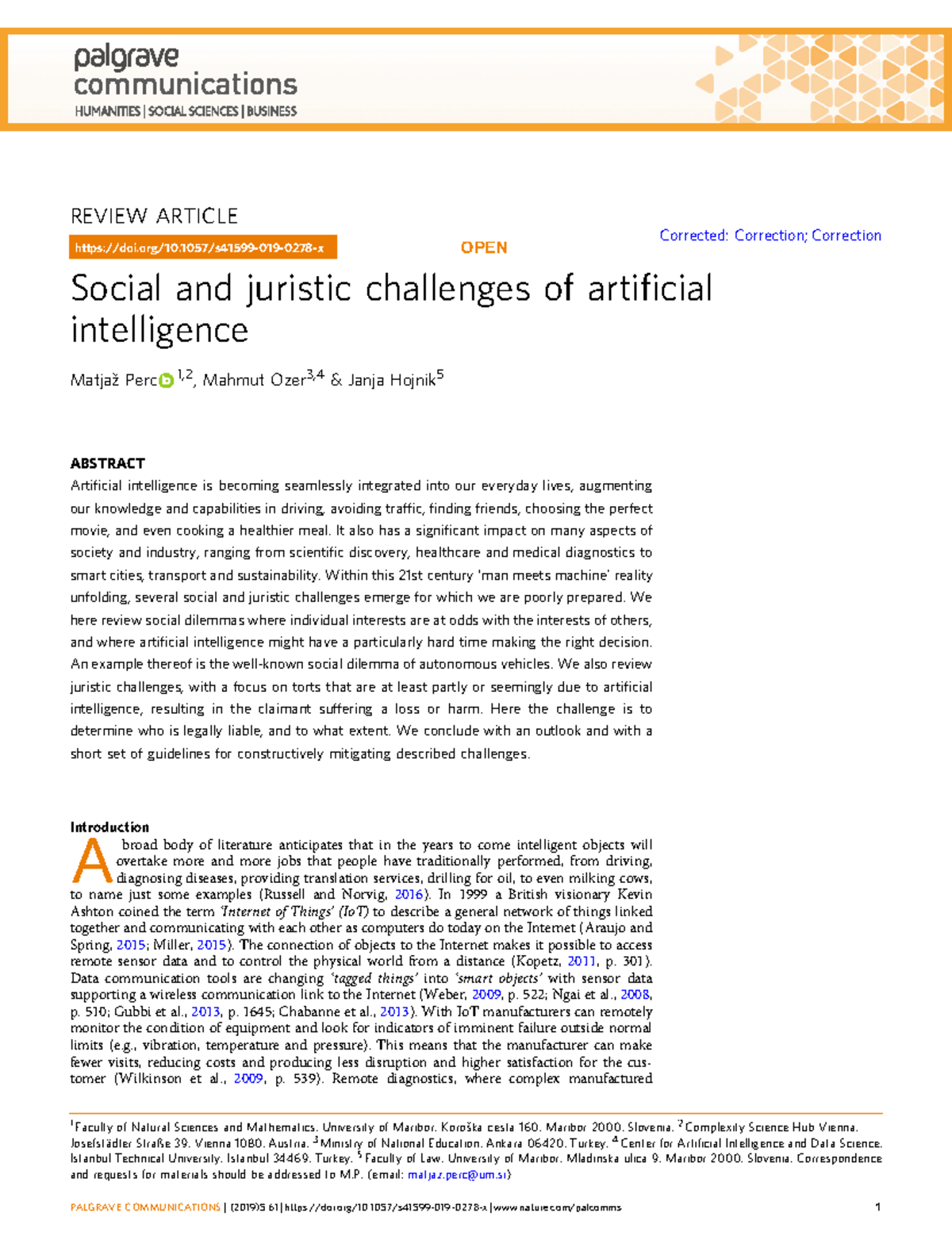 S41599 019 0278 x - Tutorial Work - REVIEW ARTICLE Social and juristic ...