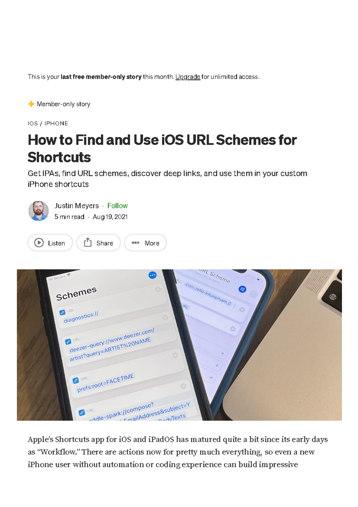 How to Find and Use i OS URL Schemes for Shortcuts by Justin Meyers Medium - Member-only story ...