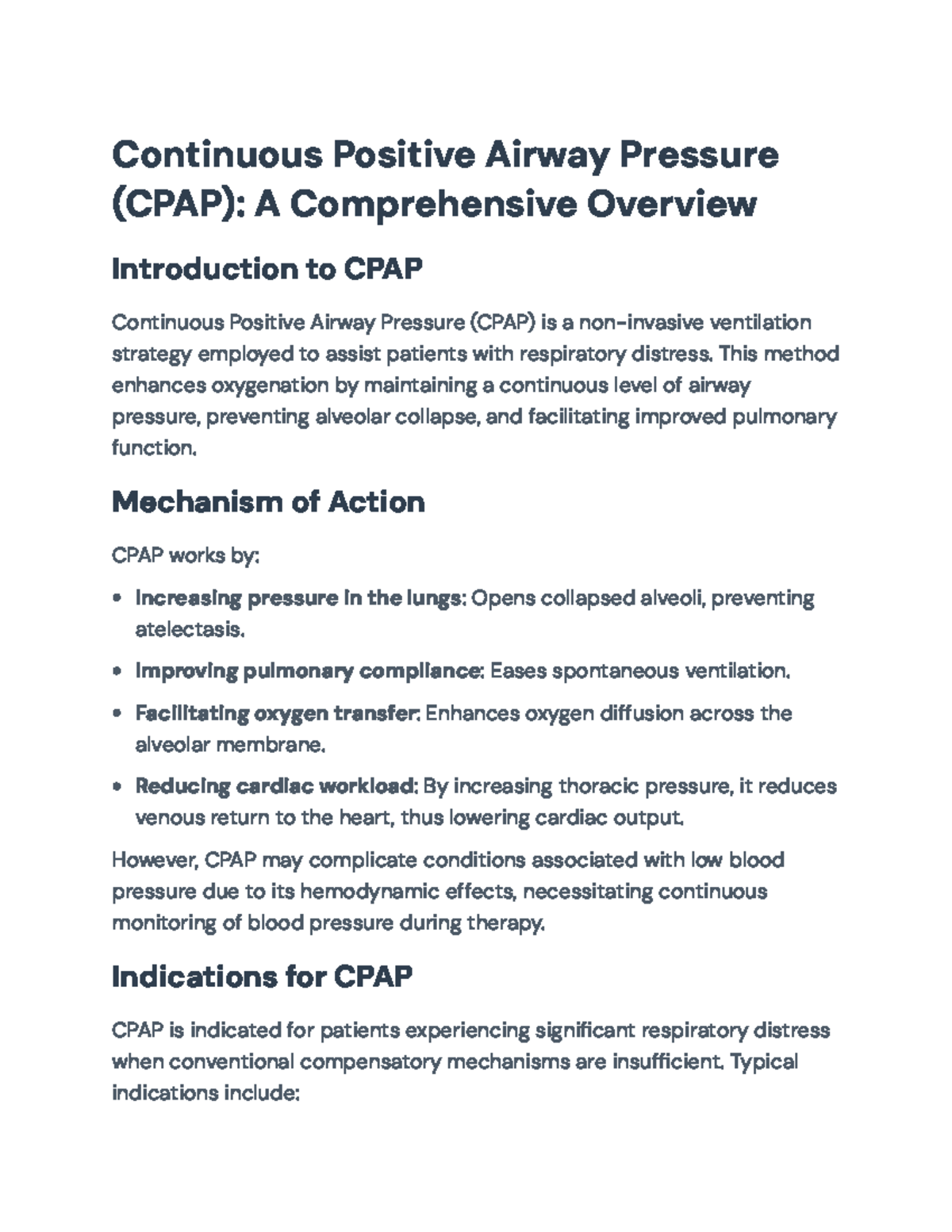 CPAP Therapy: Comprehensive Overview and Clinical Guidelines ...