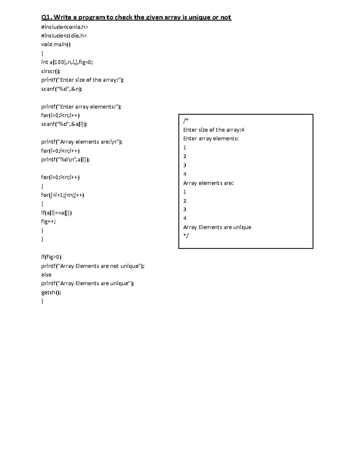 Ada Lab Manual 1: Design & Analysis of Algorithms - Array Programs ...