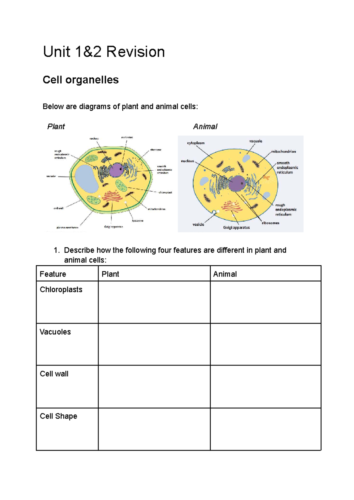 U1 2 Bio Final Exam Review: Cell Organelles & Bioethics - Studocu